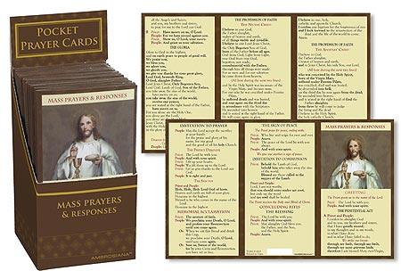 Mass Prayer And Responses Pocket Card – JMJs Catholic Store, Inc