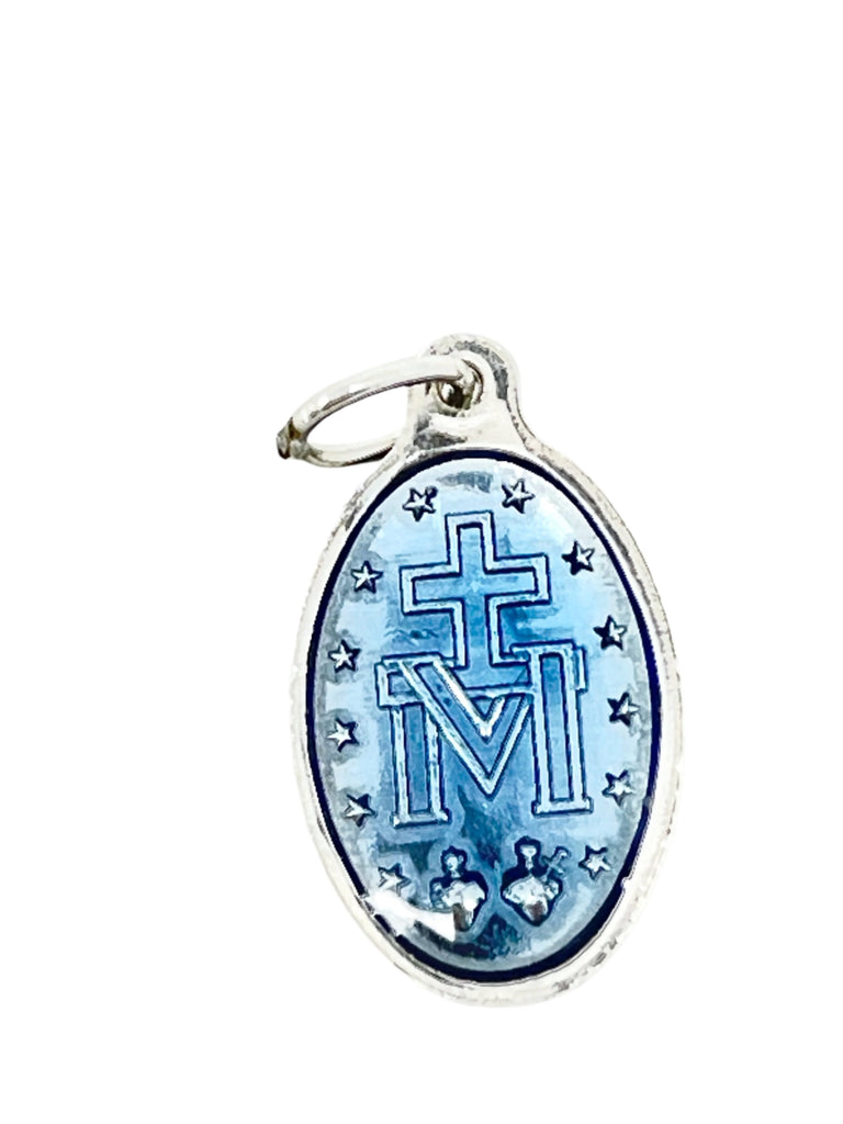 Soft Blue Enamel Miraculous Medal from Lourdes 3/4" – Unique Catholic Gifts