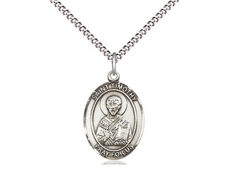 Sterling Silver St. Timothy Medal (Patron Saint of Stomach Disorders ...