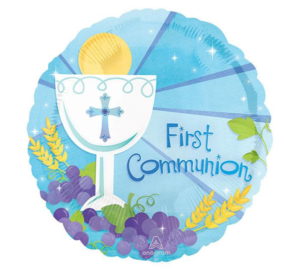 18"Blue First Communion Balloon – JMJs Catholic Store, Inc
