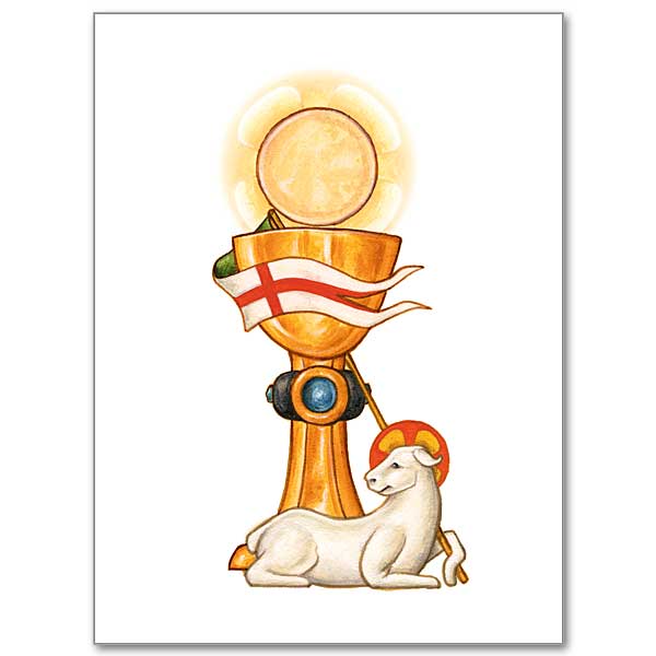 Eucharistic Symbols Mass Card Greeting Card – Unique Catholic Gifts