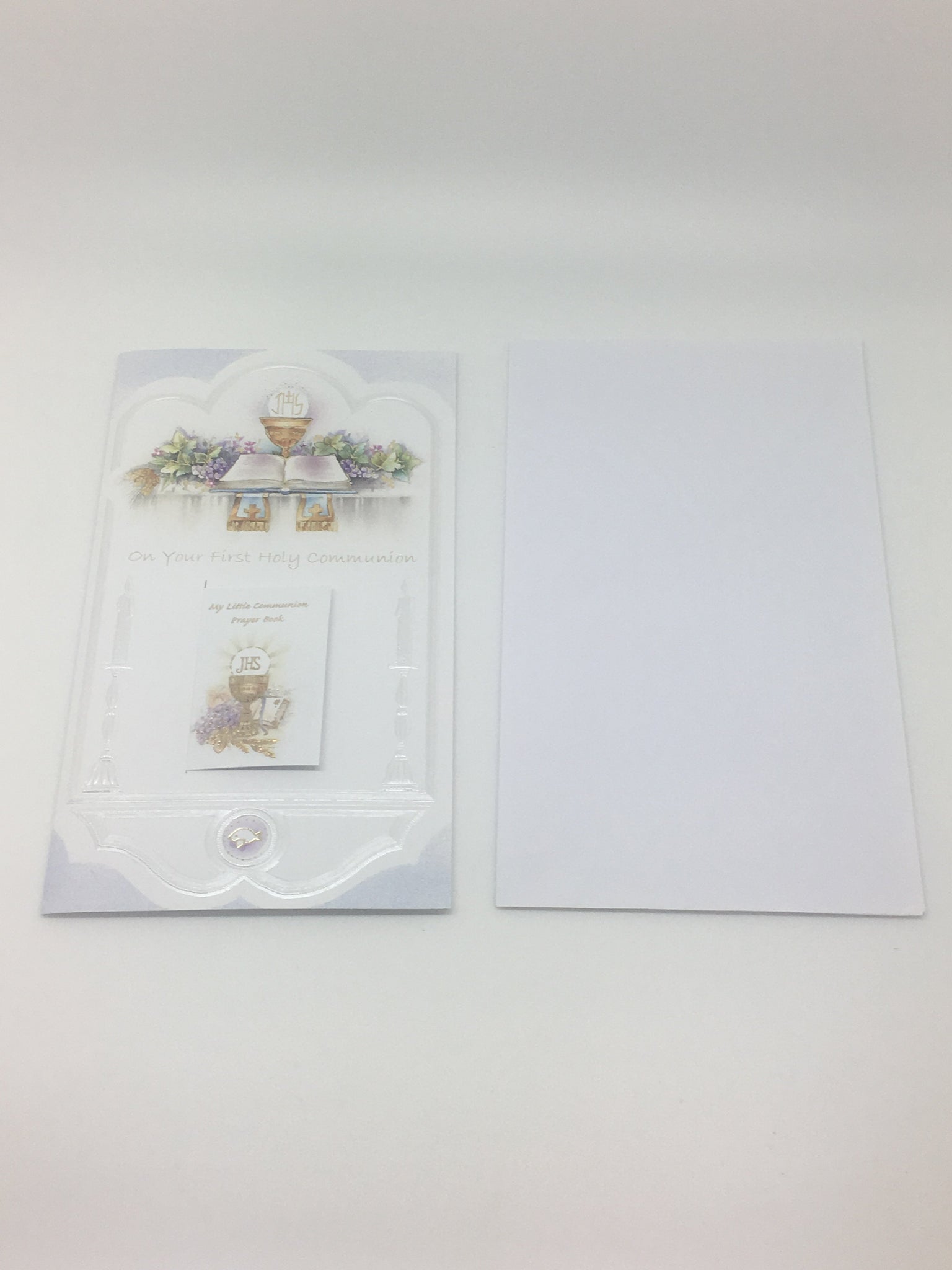 First Holy Communion Greeting Card. (embossed) – Unique Catholic Gifts
