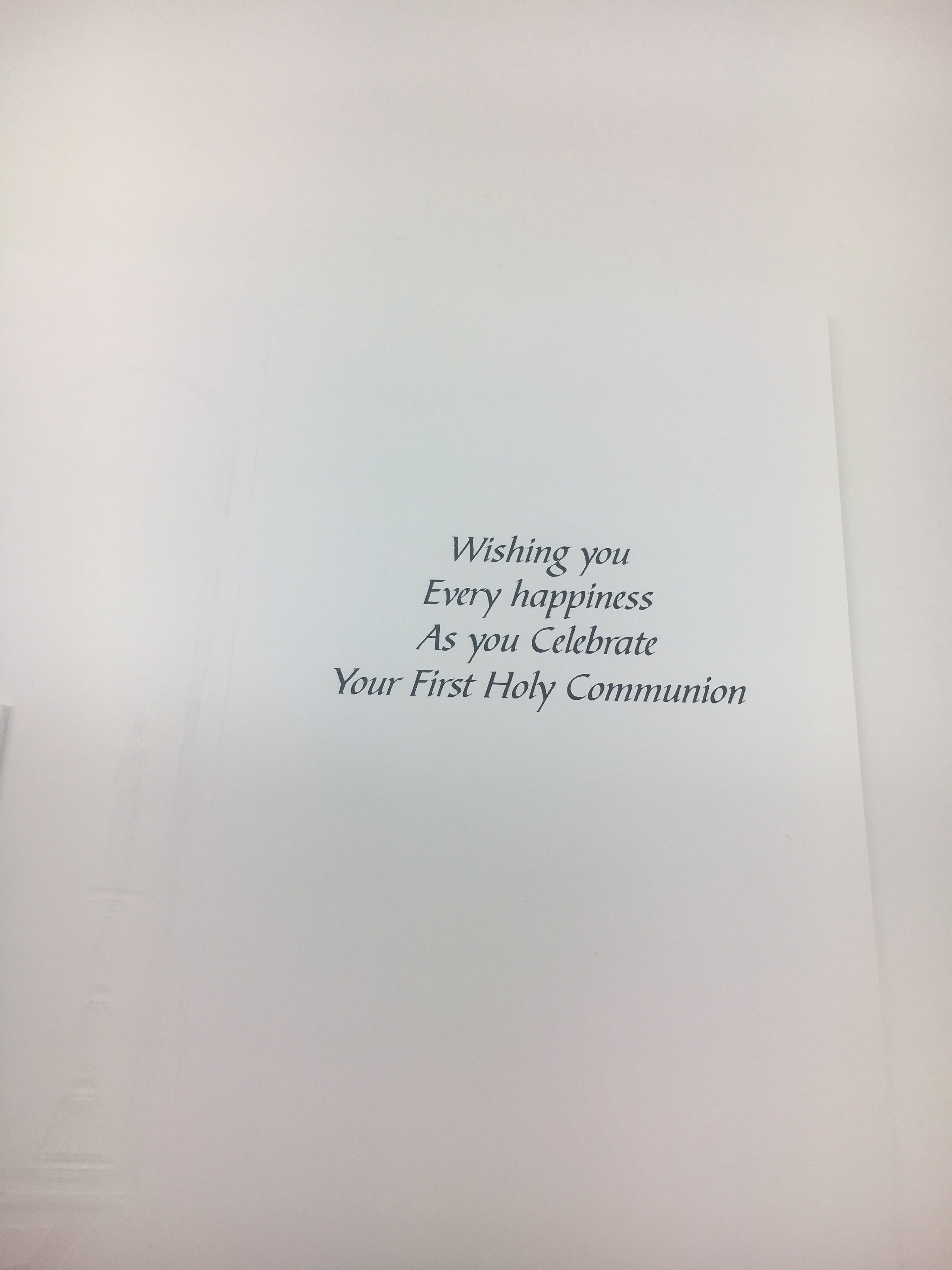 First Holy Communion Greeting Card. (embossed) – Unique Catholic Gifts