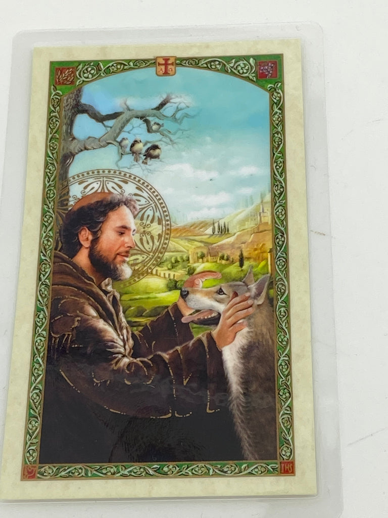 St Francis Prayer for Pets Laminated Holy Card (Plastic Covered) – Unique Catholic Gifts