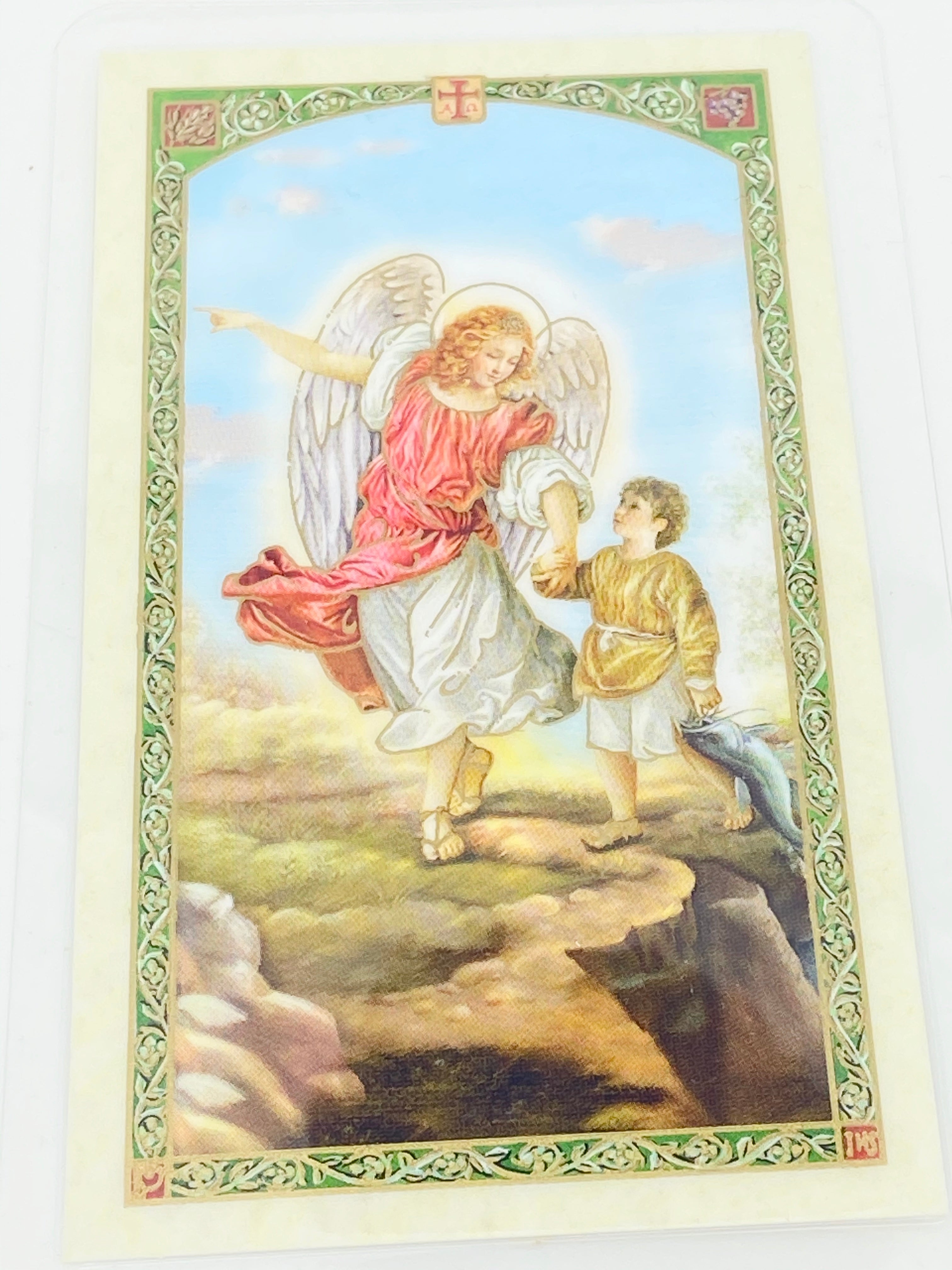 Novena to Archangel Raphael Laminated (Plastic Covered) Holy Card ...