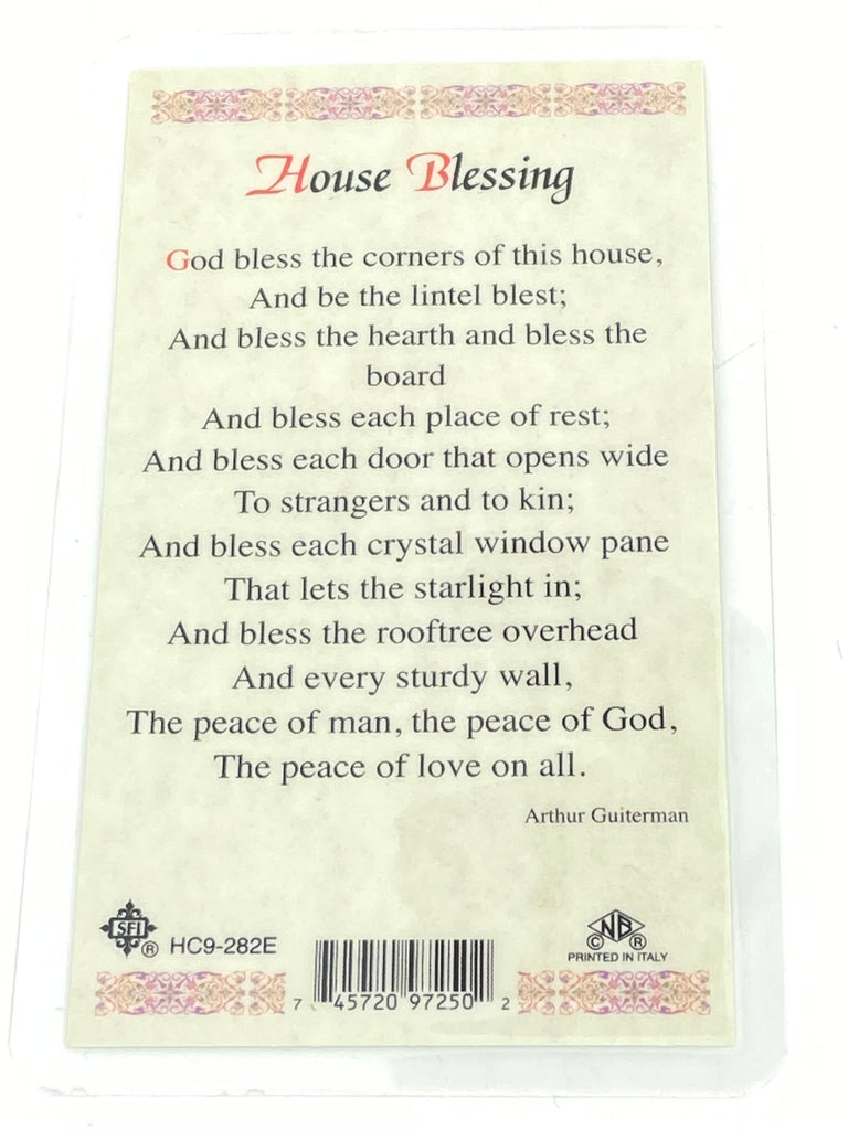 House Blessing Laminated Holy Card (Plastic Covered) – Unique Catholic ...