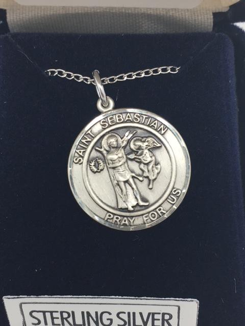 Sterling Silver St. Sebastian Round Medal with 18" chain – Unique ...
