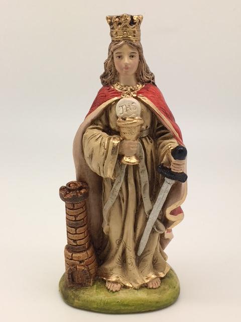 Saint Barbara (St. Barbara) Hand Painted Statue (5 1/2") – JMJs ...