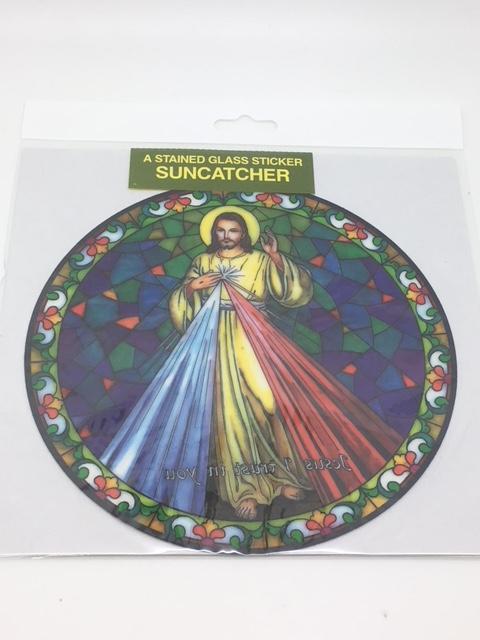 Divine Mercy Catholic Stained Glass Sticker Suncatcher – JMJs Catholic ...
