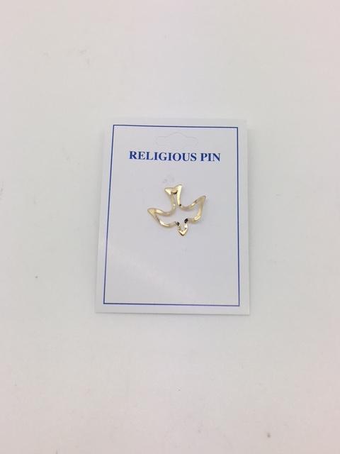 Cut out Holy Spirit Dove Pin (gold Plated) – Unique Catholic Gifts