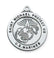 Sterling Silver Saint St Michael & US Marines Medal 7/8" with chain ...