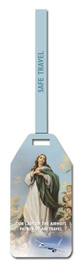 Our Lady of the Airway Flexible Poly Luggage Tags| Unique Catholic Gifts