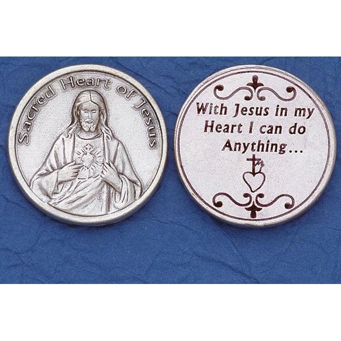 Sacred Heart of Jesus Italian Token Coin – Unique Catholic Gifts